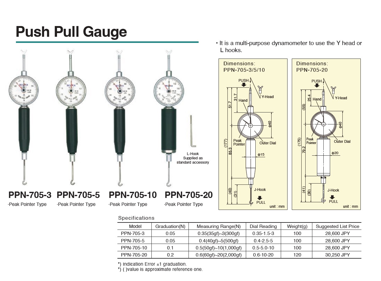 Ichiban Precision Sdn Bhd - Teclock - Teclock Push Pull Gauges